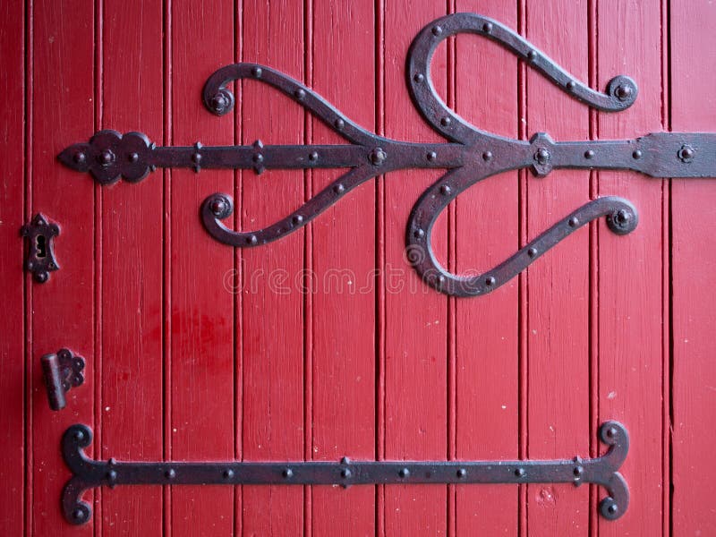 High Resolution Old Red Wooden Door Background Stock Photo - Image of ...