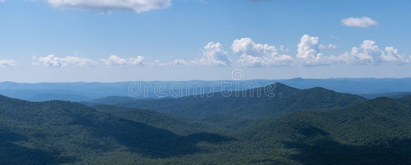 Blue Ridge Mountains Panorama Stock Photo - Image of mountain ...