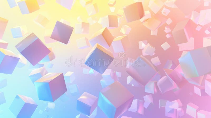 High-resolution Pastel Gradient Background with Abstract Squares ...