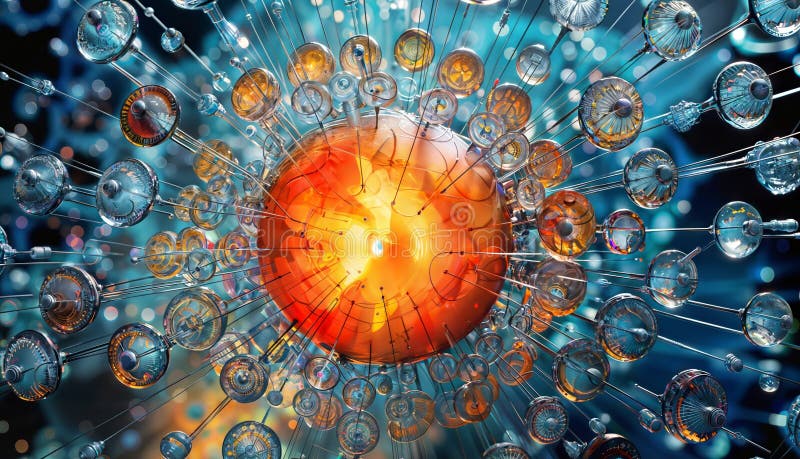 3D Rendering of Abstract Technology Digital Hi Tech Background. High ...