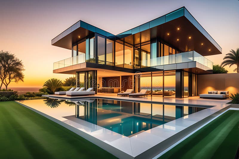 High-Resolution Photo Capturing the Angular Modern Architecture of a ...