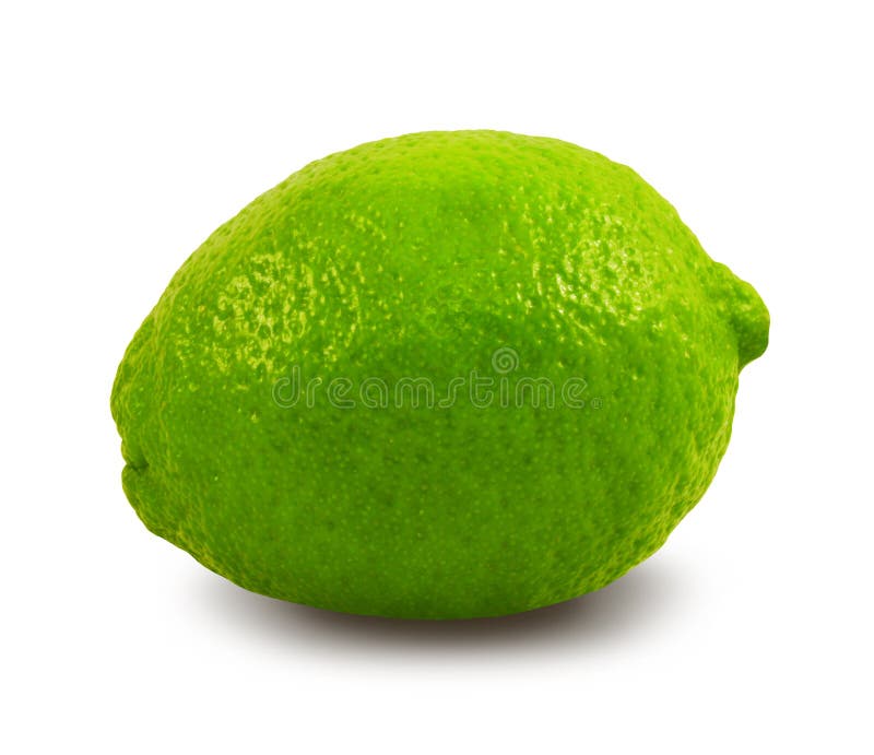 A Lime with a Shadow on a White Background. Stock Photo - Image of ...