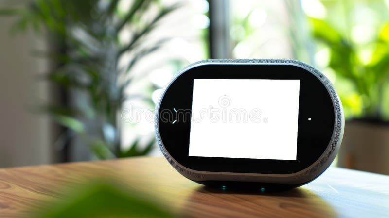 A High-resolution Photo of a Smart Home Assistant Device with a Touch ...