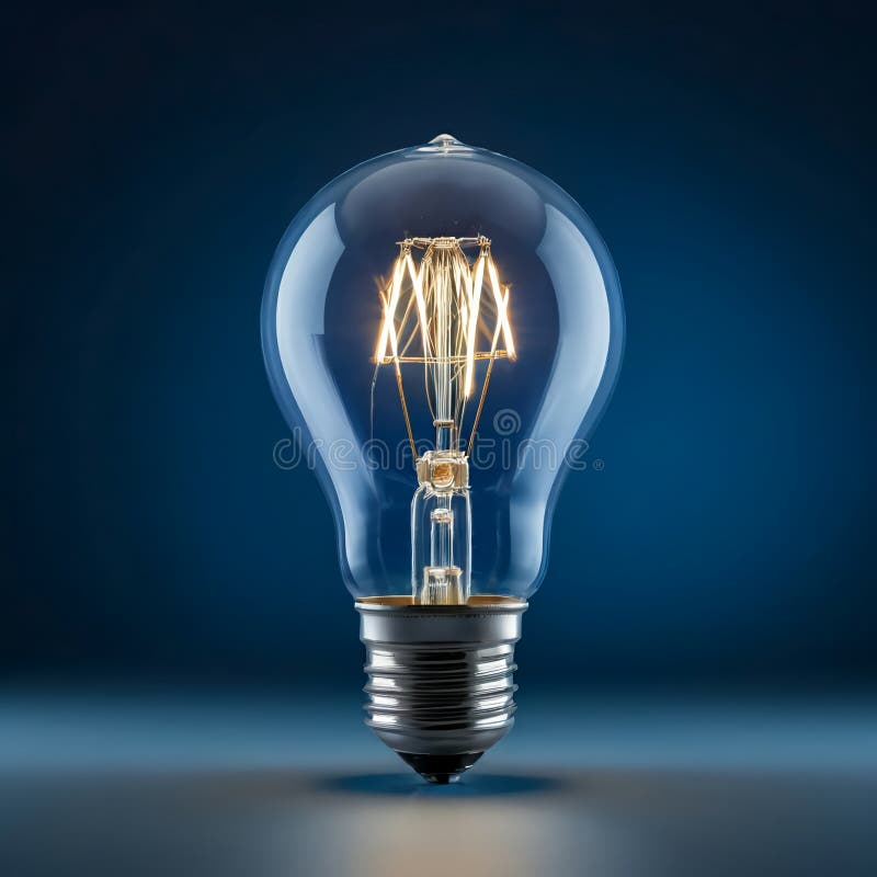 High Resolution Photo of a Stylish Light Bulb on a Dark Background ...