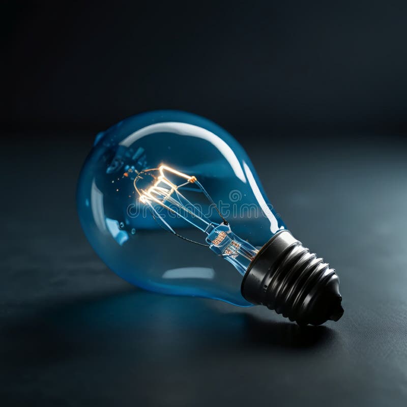 High Resolution Photo of a Stylish Light Bulb on a Dark Background ...