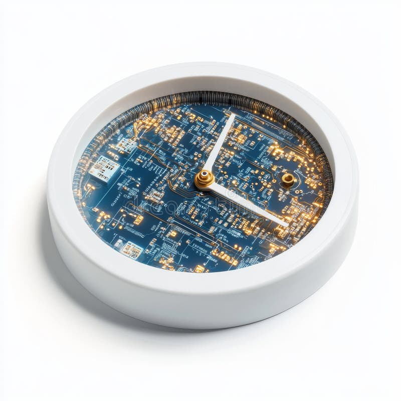 A High-resolution Picture of a Digital Compass Set Against a Circuit ...