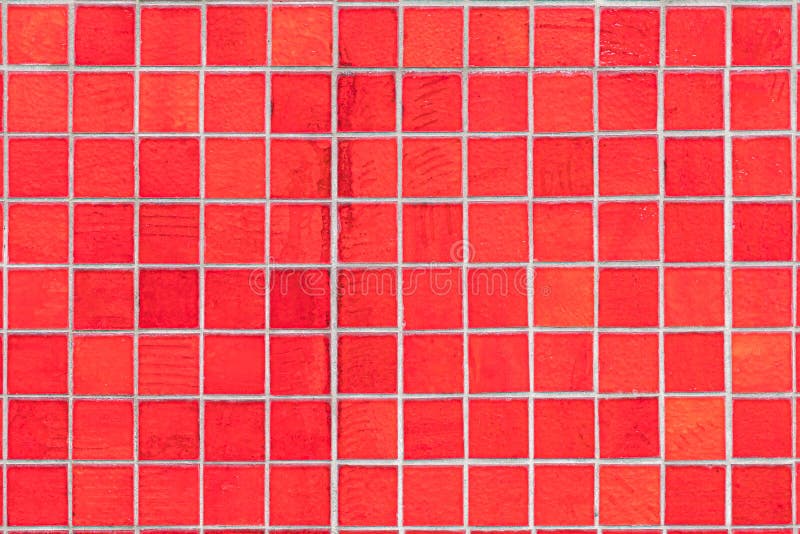 High Resolution Picture of Red Square Mosaic Tiles Stock Image - Image ...