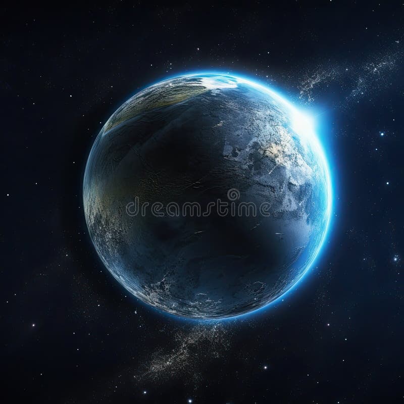 High Resolution Planet Earth View. the World Globe from Space Stock ...