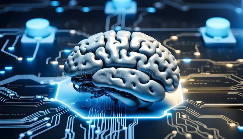 Quantum Computing with Artificial Intelligence Stock Illustration ...