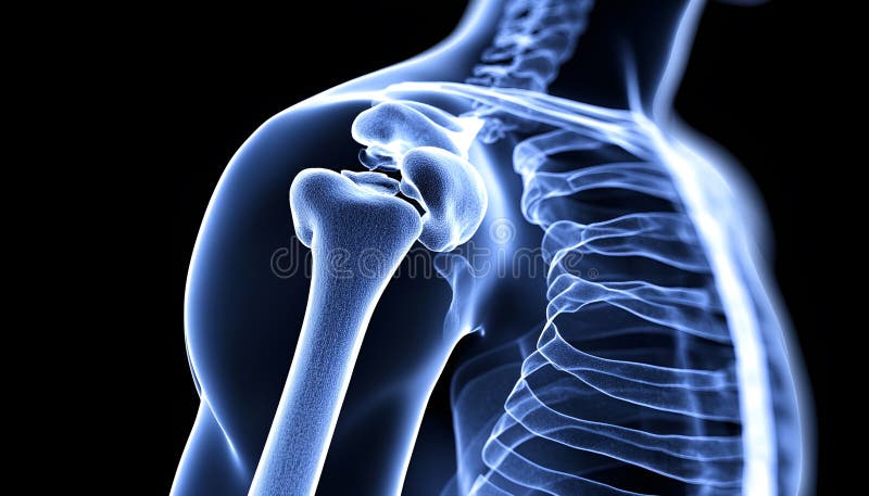High-resolution X-ray Image of a Human Shoulder Joint. Concept of ...