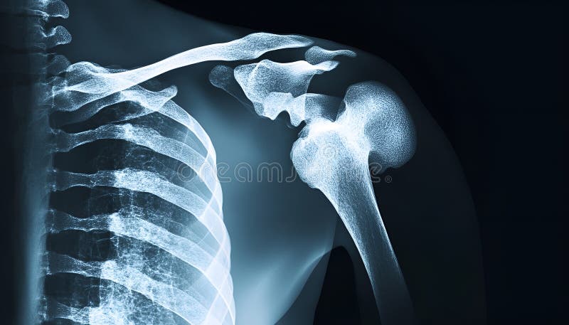High-resolution X-ray Image of a Human Shoulder Joint. Concept of ...