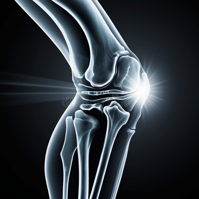 High-resolution X-ray Image with Intricate Details of the Knee Joint ...