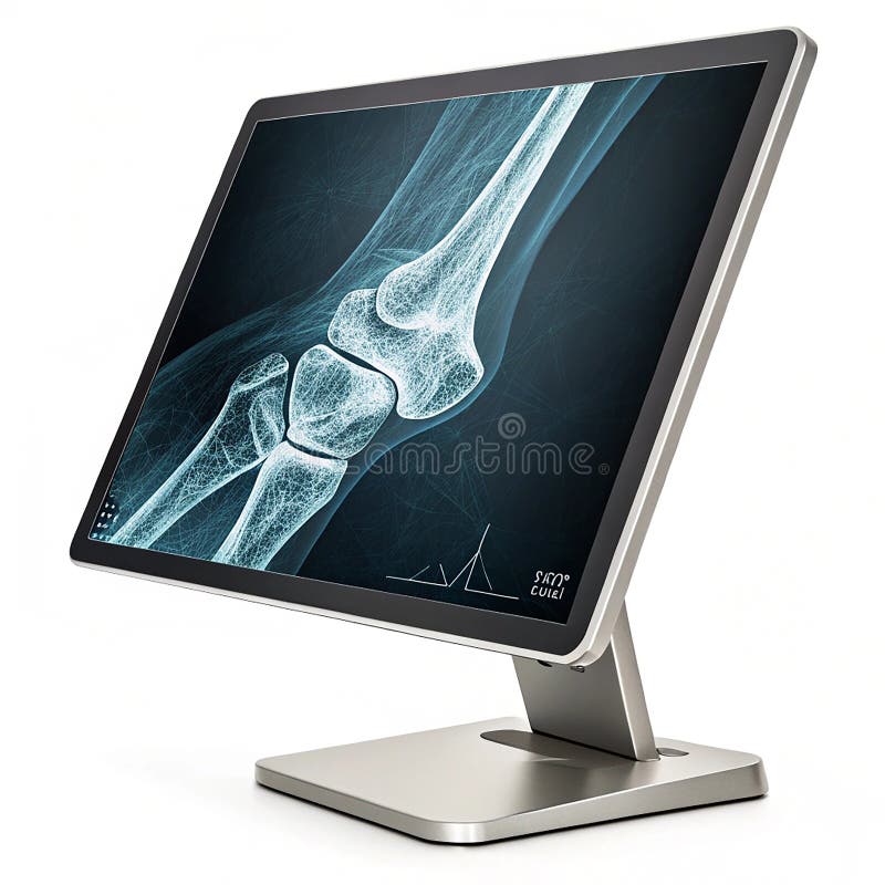 Digital Screen Showing X Ray of a Broken Bone Stock Illustration ...