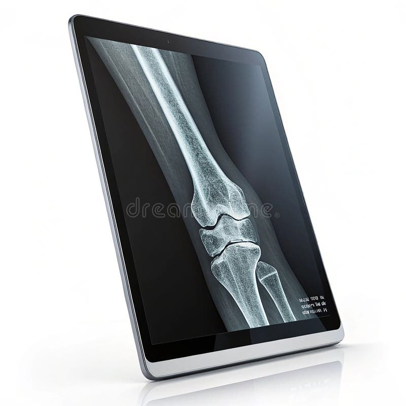 Digital Screen Showing X Ray of a Broken Bone Stock Illustration ...