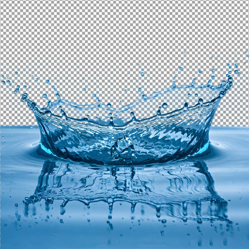 A High-Resolution Realistic Blue Water Splash PNG Stock Image ...