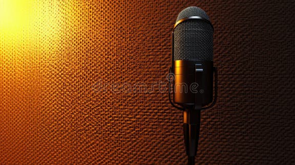 High-resolution, Realistic Studio Microphone on a Vibrant Background ...