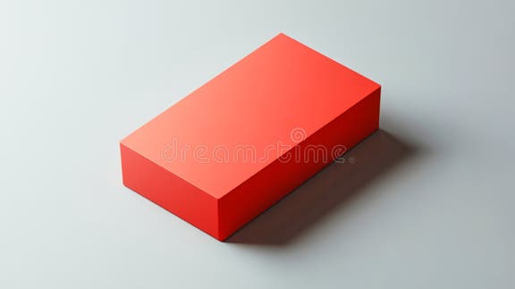 High-resolution Rectangular Red Box Mockup in a Sleek Modern Style ...