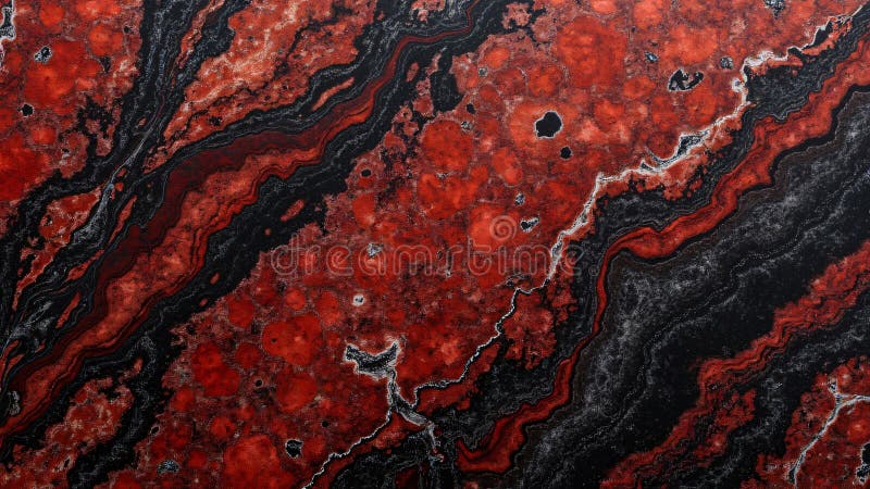 High-Resolution Red and Black Granite Texture, Abstract Marble ...