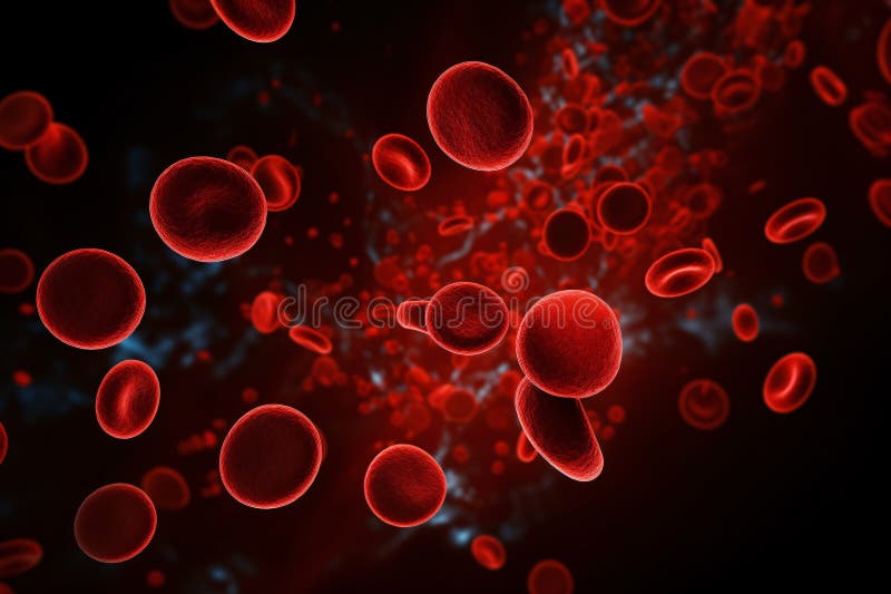 High Resolution Render of Human Blood Cells Flowing through Veins Stock ...