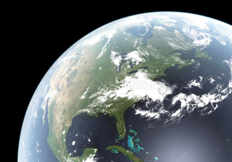 High Resolution Rendering of Planet Earth Stock Illustration ...