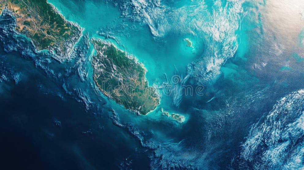 High-resolution Satellite Image Showing Borders of Australia Stock ...