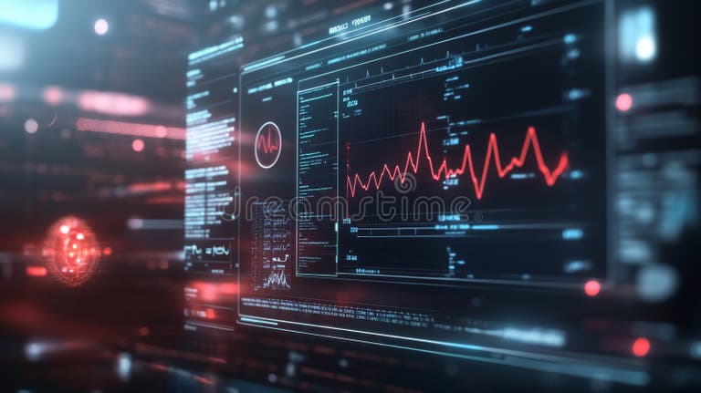 High Resolution Screen Displaying Detailed Data Visualization with ...