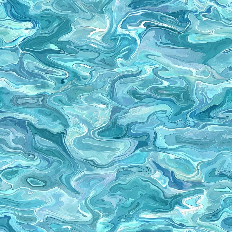 Abstract Teal and Aqua Swirl Marble Texture Background AI Generated ...