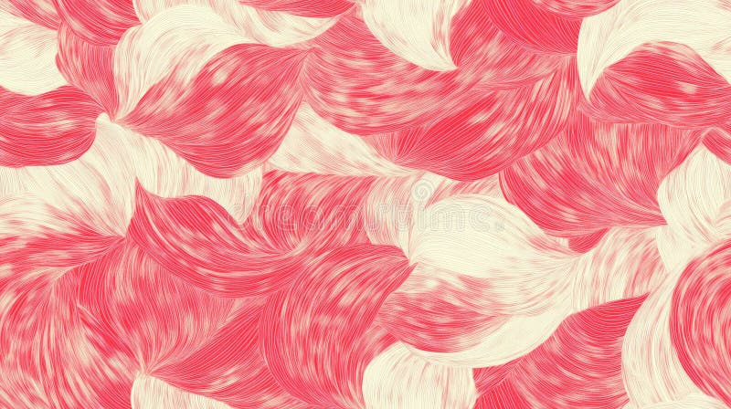 Abstract Seamless Background with Red and White Flowing Patterns for ...