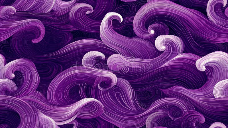Abstract Seamless Background with Purple and White Swirling Patterns ...