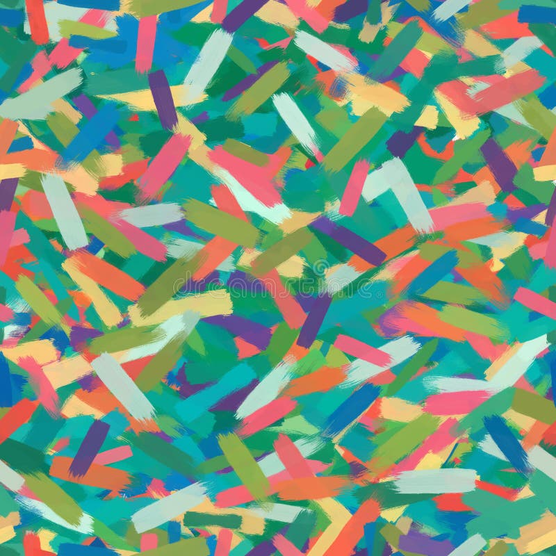 High Resolution Seamless Pattern with Colored Brush Strokes. a ...