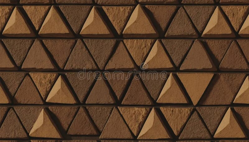 Brown Triangle Texture Wall Seamless Pattern - Geometric Background ...