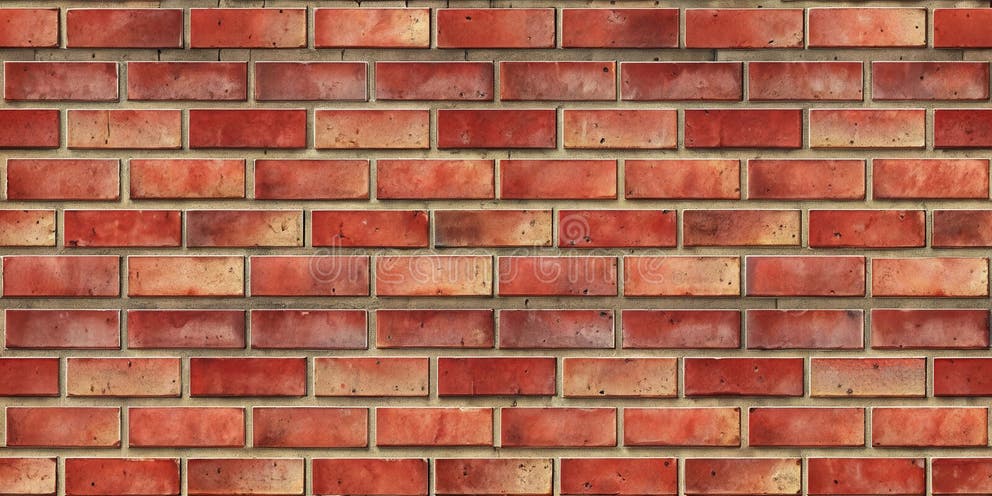 High-resolution Seamless Texture of a Brick Wall with Red Bricks and ...
