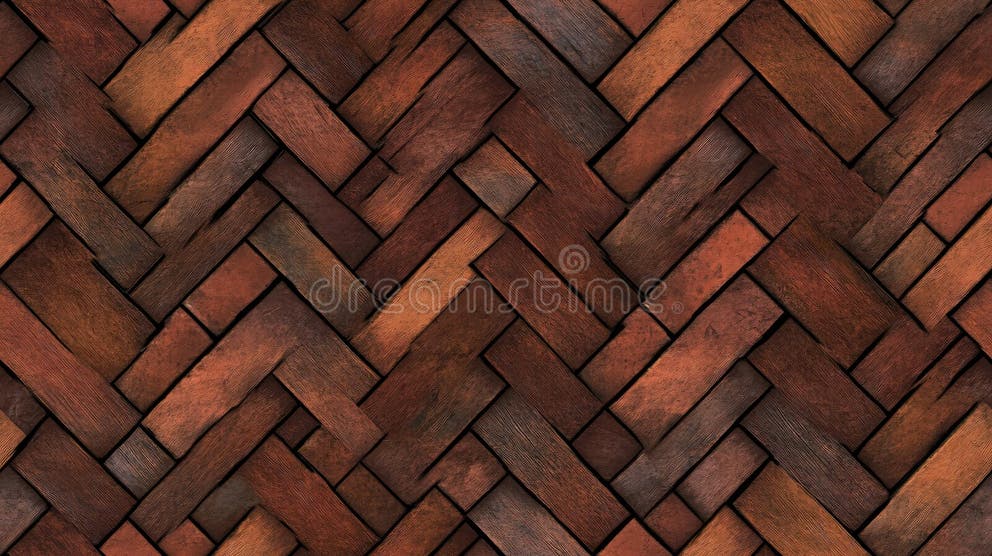 Seamless Dark Brown Wood Herringbone Pattern Texture Stock Illustration ...