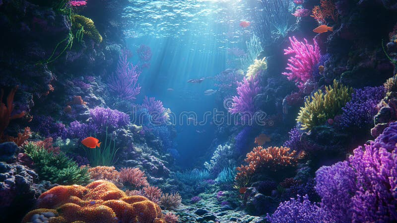 A High-resolution Shot of Coral Reefs Teeming with Marine Life ...