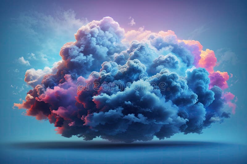 High Resolution Smoky Cloud Round Vivid Colors. Ai Generative Stock ...