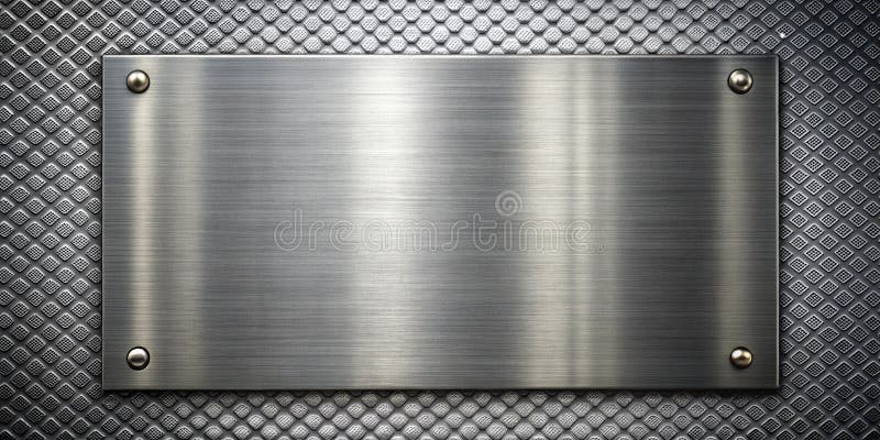 High-Resolution Steel Metal Plate Background Stock Illustration ...