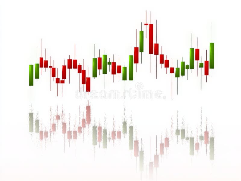 High Resolution Stock Chart Featuring Fluctuating Candlestick Graphs ...