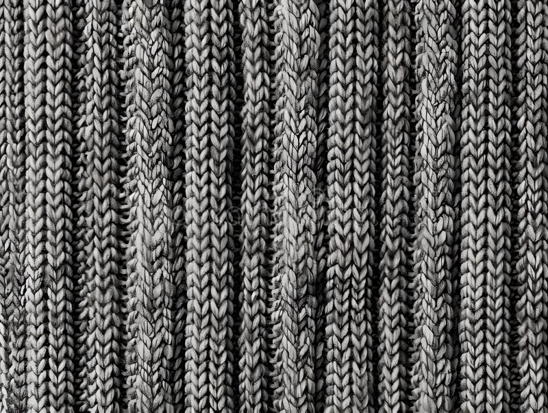 Gray Knitted Fabric Texture, Vertical Ribbed Pattern Stock Illustration ...