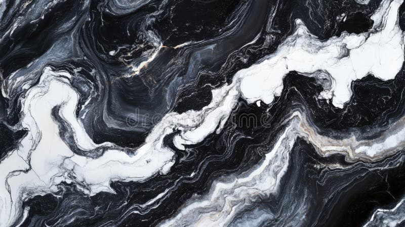 A High-resolution Texture of Italian Marble with Black and White Swirls ...