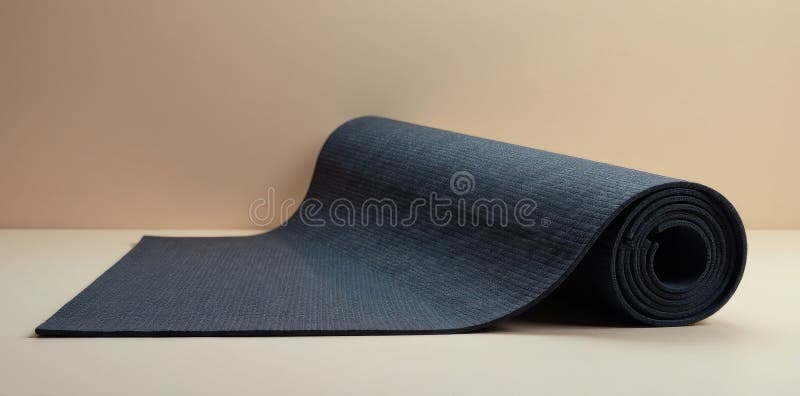 High-resolution Textured Charcoal Yoga Mat Mockup Front and Back ...
