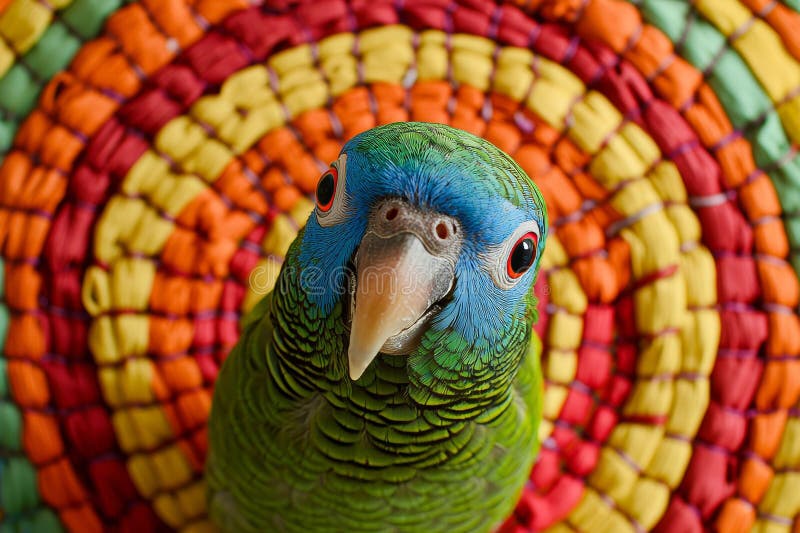 High-Resolution Tilt-Shift Bird Image of a White-Fronted Parrot in ...