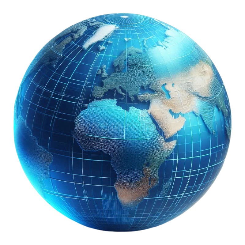 High-Resolution Transparent Earth Globe PNG Featuring Continents ...