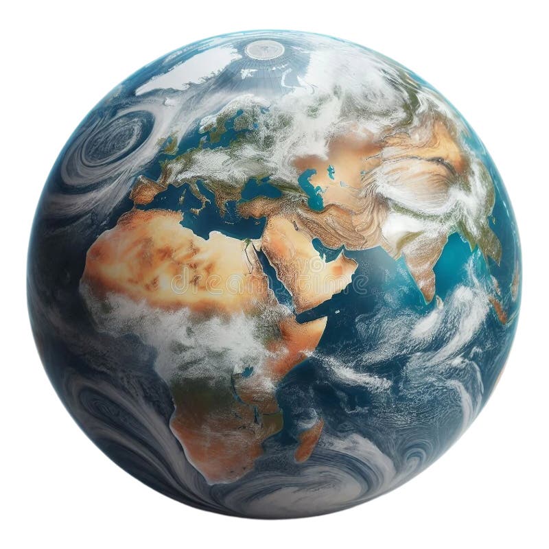 High-Resolution Transparent Earth Globe PNG Featuring Continents ...