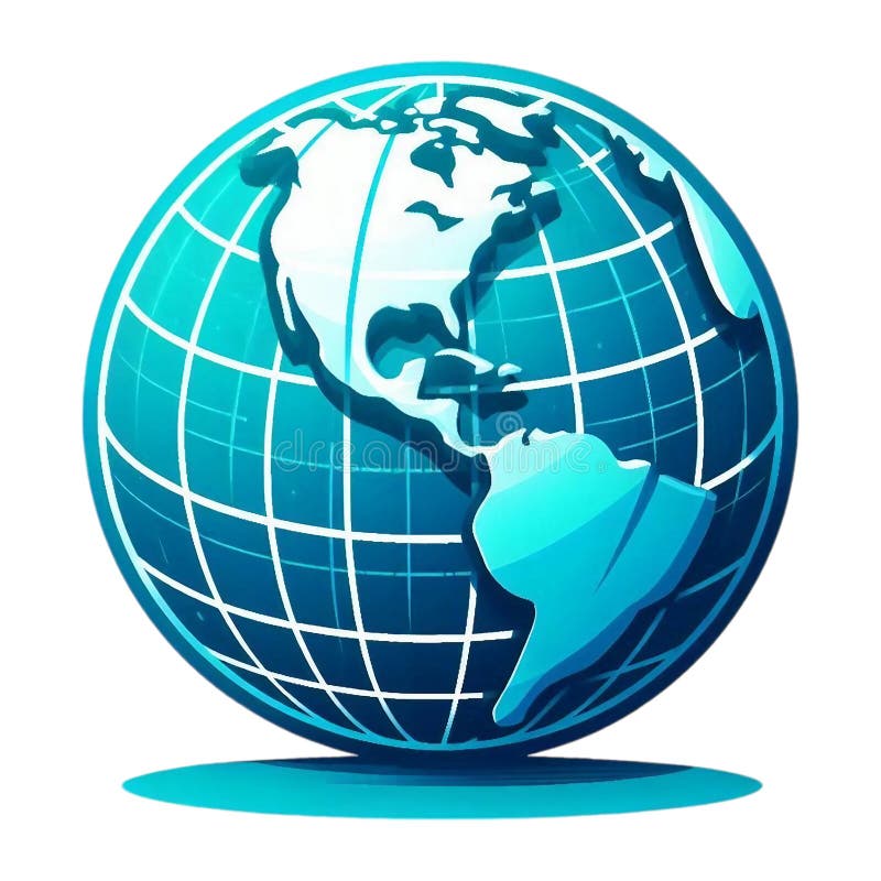 High-Resolution Transparent Earth Globe PNG Featuring Continents ...