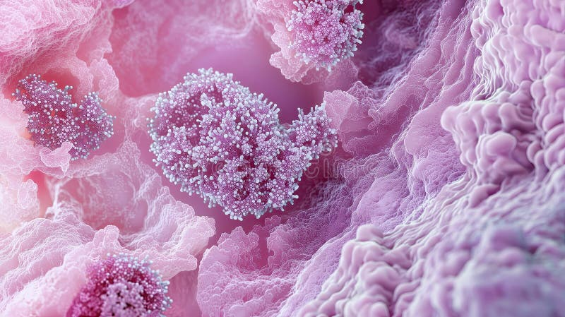 Microscopic View of Ciliated Epithelial Cells Lining the Trachea Stock ...