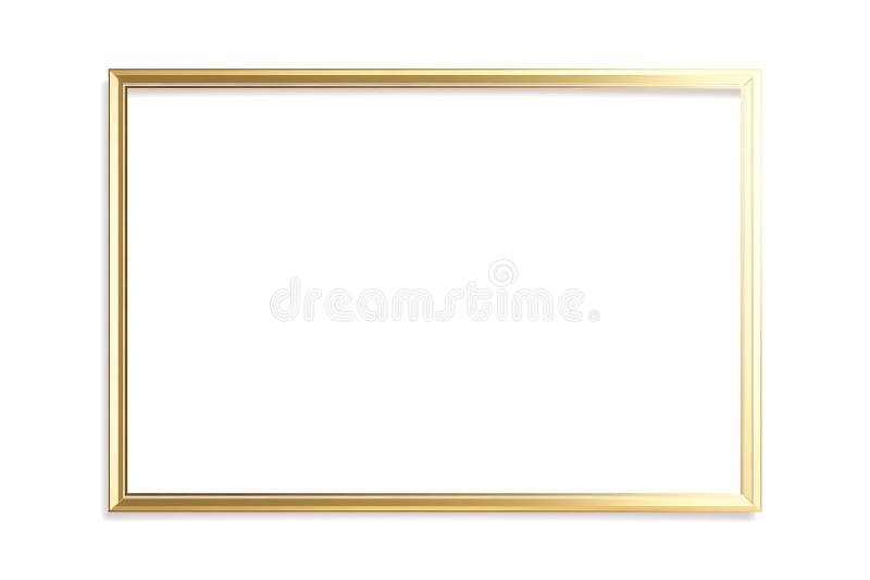 Elegant Gold Rectangular Frame Border with White Interior: Perfect for ...