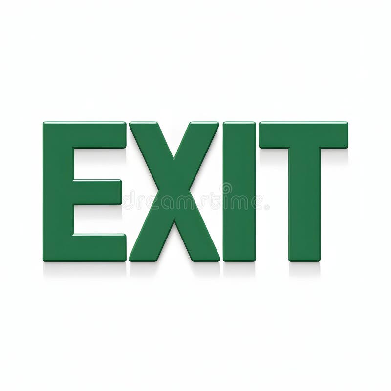 High-resolution Vector Illustration of a Minimalist EXIT Signboard ...