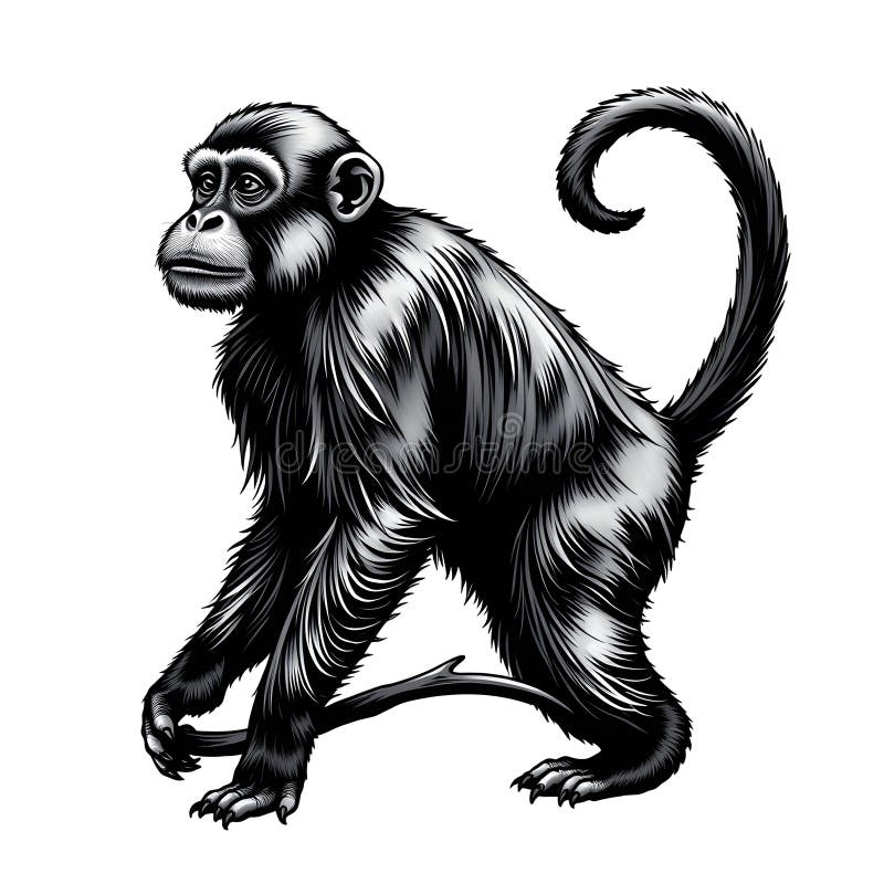 High Resolution Vector Image of Monkey Illustration Stock Illustration ...