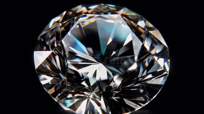 A High-resolution View of a Diamonds Sparkling Facet. AI Generated ...