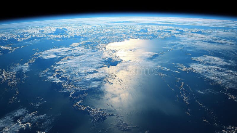 High-resolution View of Earth from Space with Visible Oceans and Clouds Stock Photo - Image of ...